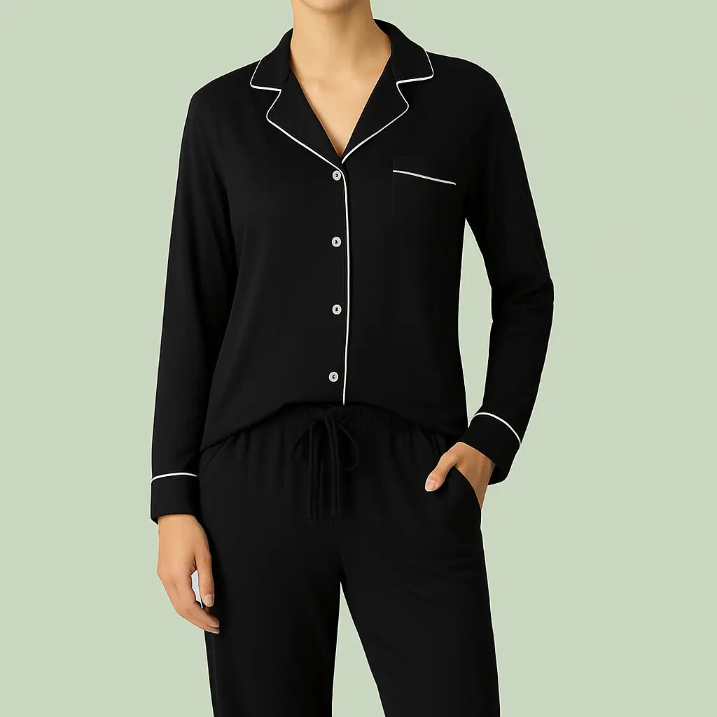 PIJAMA LARGA - Negro – PANDI